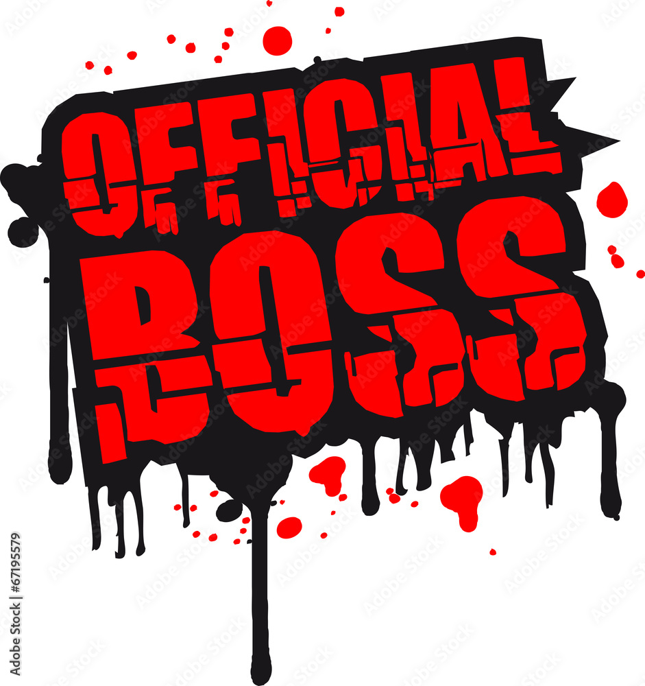Official Boss Graffiti Stamp Stock Illustration | Adobe Stock