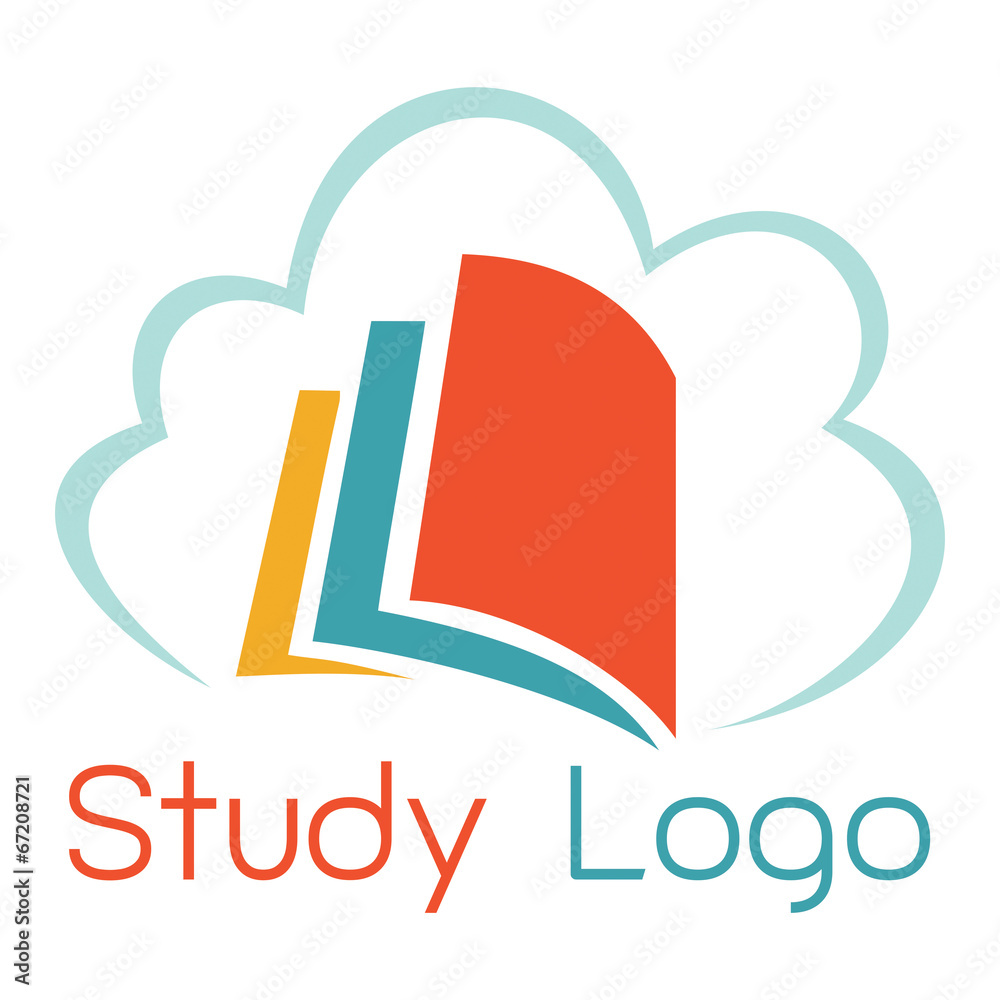 studying book logo Stock Vector | Adobe Stock