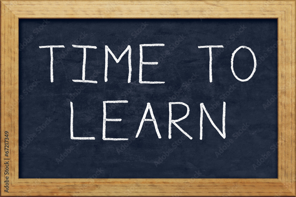 chalkboard time to learn Stock Illustration | Adobe Stock