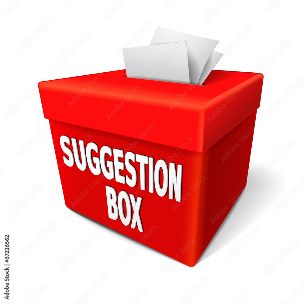 a suggestion box with feedback notes Stock Vector | Adobe Stock