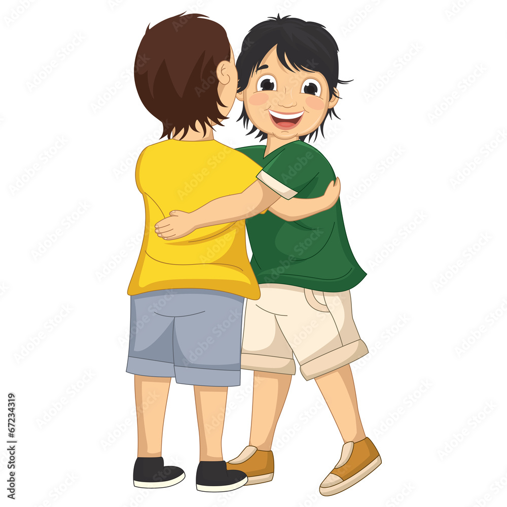 Friend Hug Clip Art
