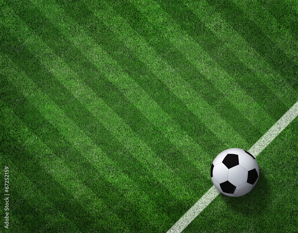 Soccer football field stadium grass line ball background texture Stock ...