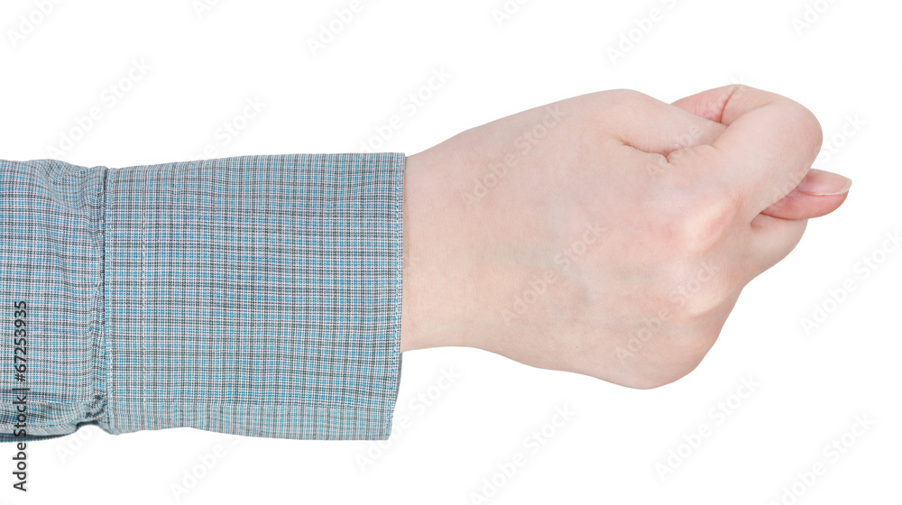 side view of finger fig sign - hand gesture Stock Photo | Adobe Stock