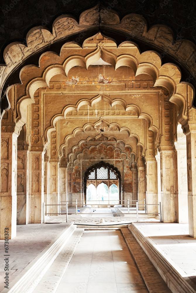 Architectural of Lal Qila - Red Fort in Delhi, India, Asia Stock Photo ...