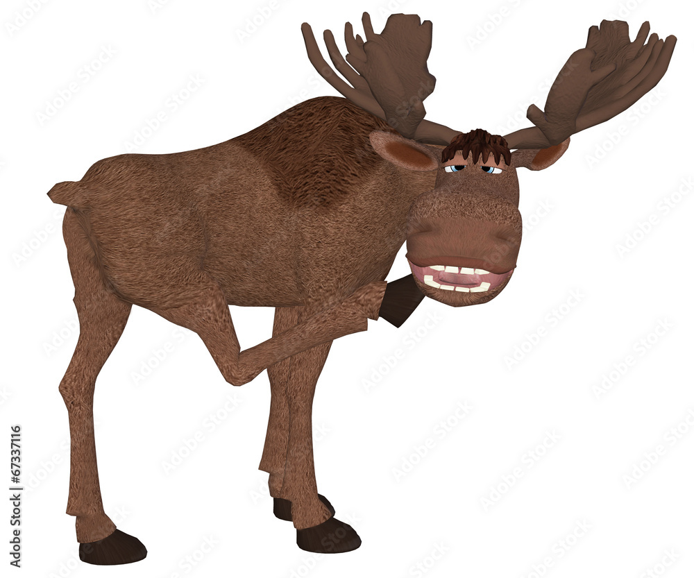 cartoon moose Stock Illustration | Adobe Stock
