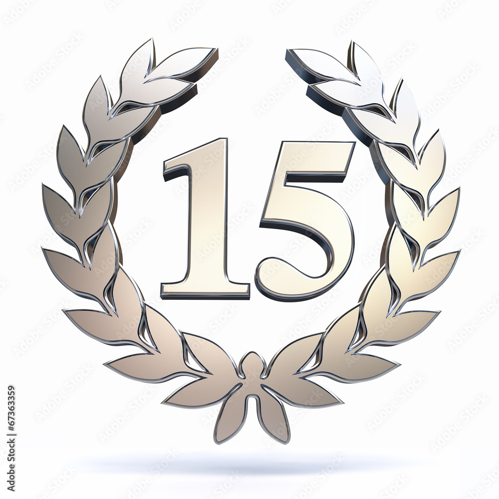 15 Years Jubilee In Silver Stock Illustration Adobe Stock