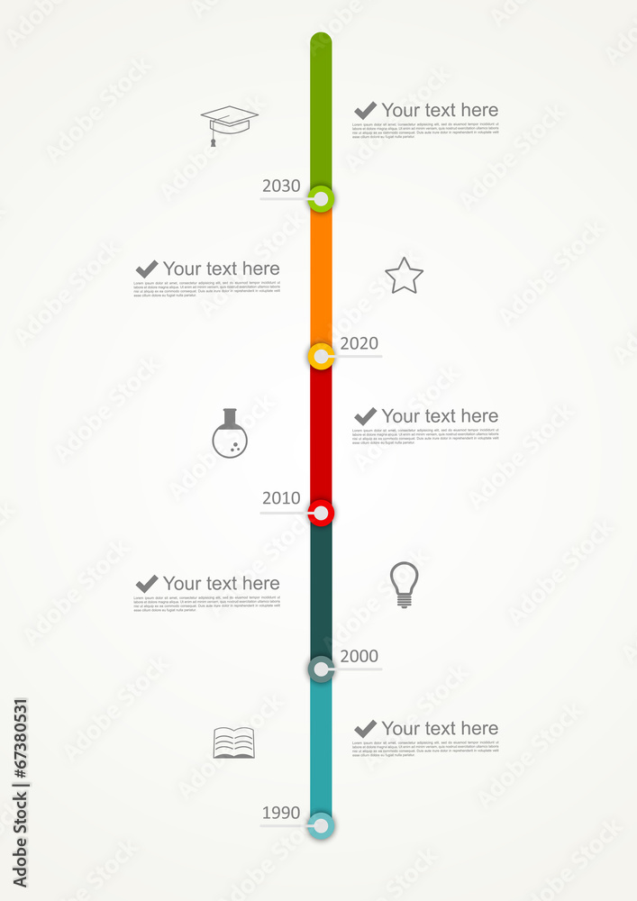Timeline infographic Stock Vector | Adobe Stock