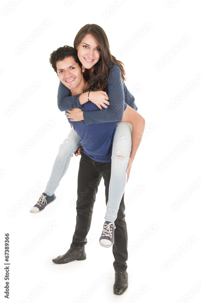 Guy Carrying Girlfriend