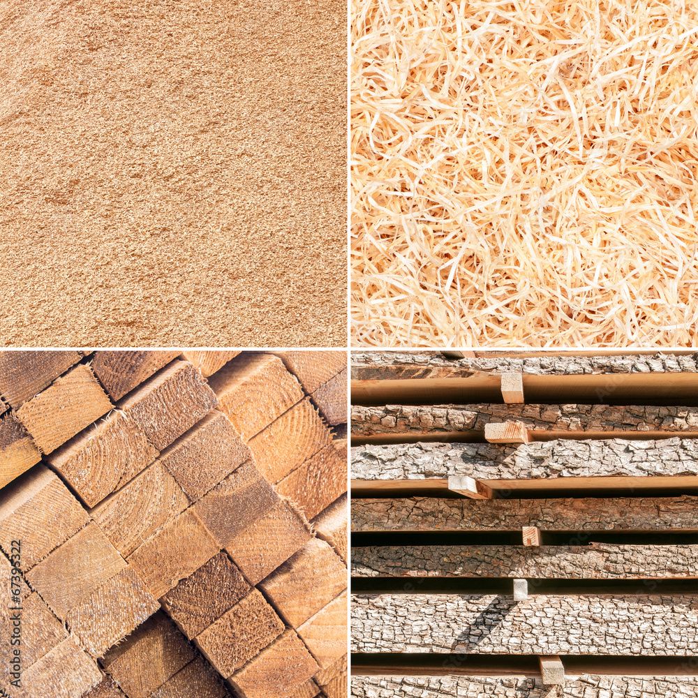 Verschiedene Holzprodukte, Rohstoffe, Werkstoff Holz Stock-Foto | Adobe ...