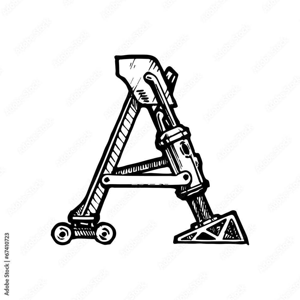 steampunk font Stock Vector | Adobe Stock