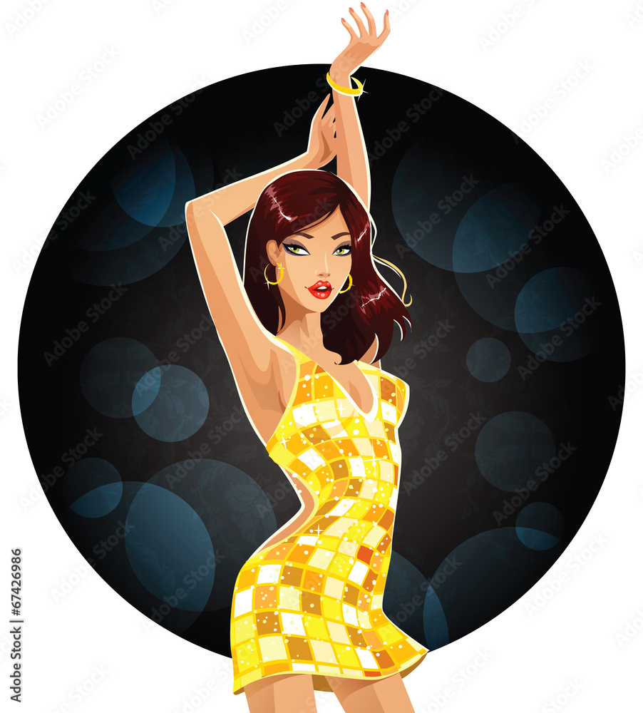 Golden dancer ilustración de Stock | Adobe Stock