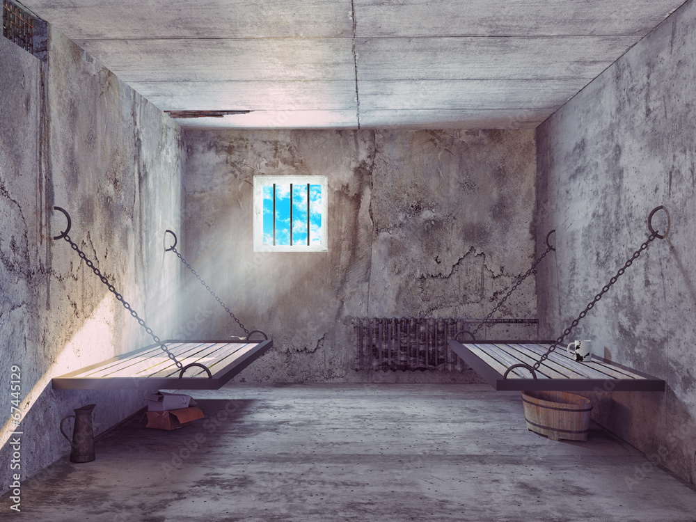 jail cell interior Stock Illustration | Adobe Stock