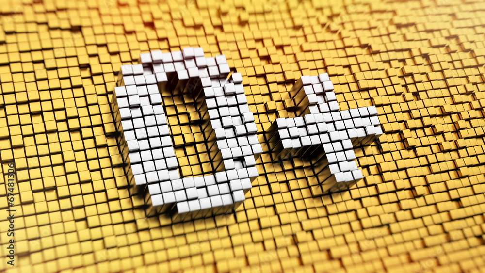 Pixelated 0+ Stock-Illustration | Adobe Stock