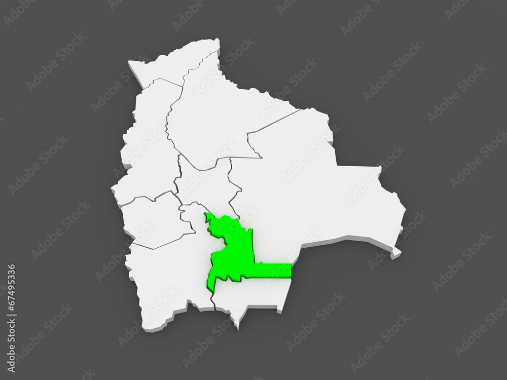 Map of Chuquisaca. Bolivia. Stock Illustration | Adobe Stock