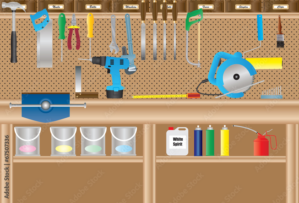 Workbench Stock Vector | Adobe Stock