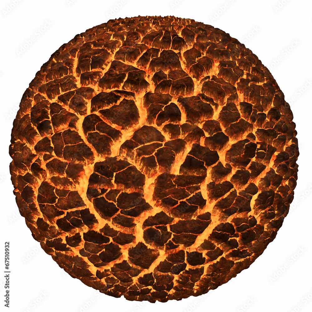 Volcano Lava sphere planet Stock Illustration | Adobe Stock