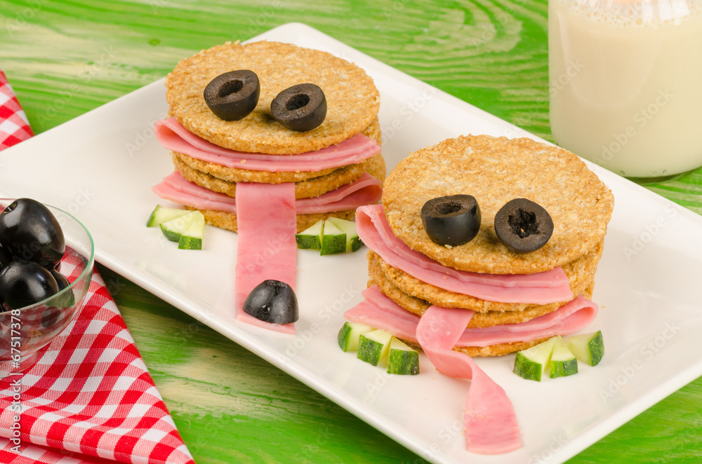 Funny kid snack Stock Photo | Adobe Stock