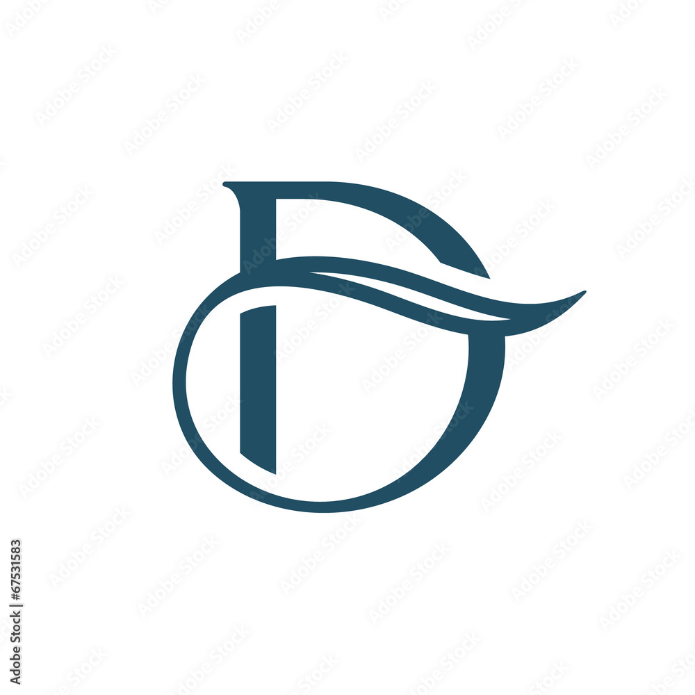 Sign the letter D Stock Vector | Adobe Stock