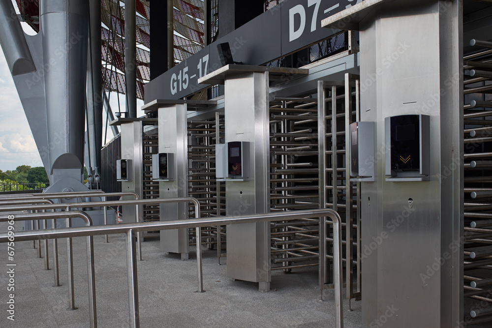 Entrance gate to a stadion Stock Photo | Adobe Stock