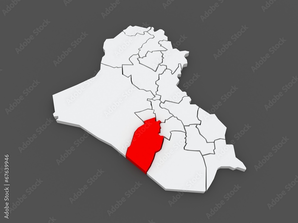 Map of Najaf. Iraq Stock Illustration | Adobe Stock