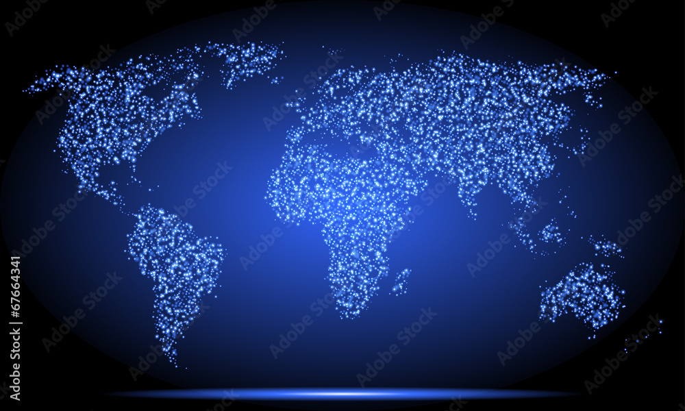 neon world map Stock Vector | Adobe Stock