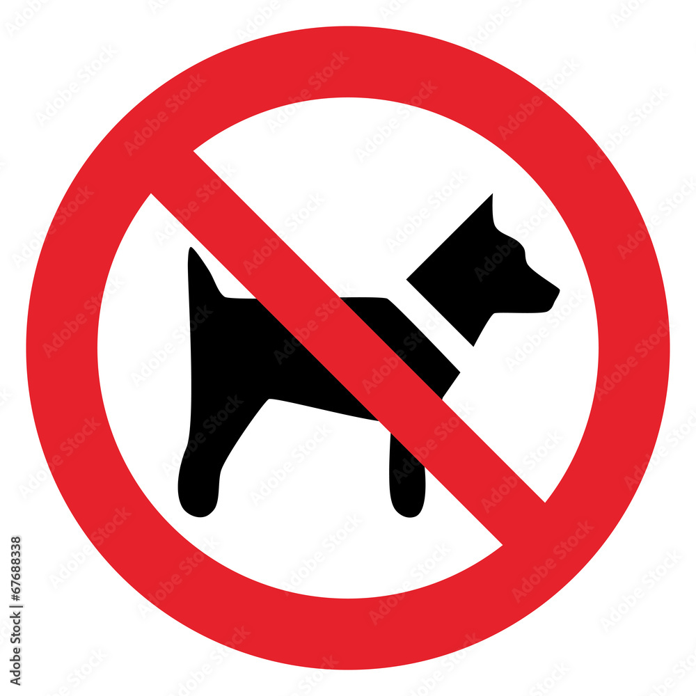Prohibition sign FORBID DOG AREA Stock Vector | Adobe Stock