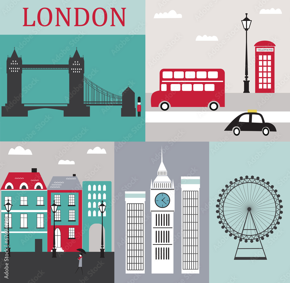 Symbols of London. Stock Illustration | Adobe Stock