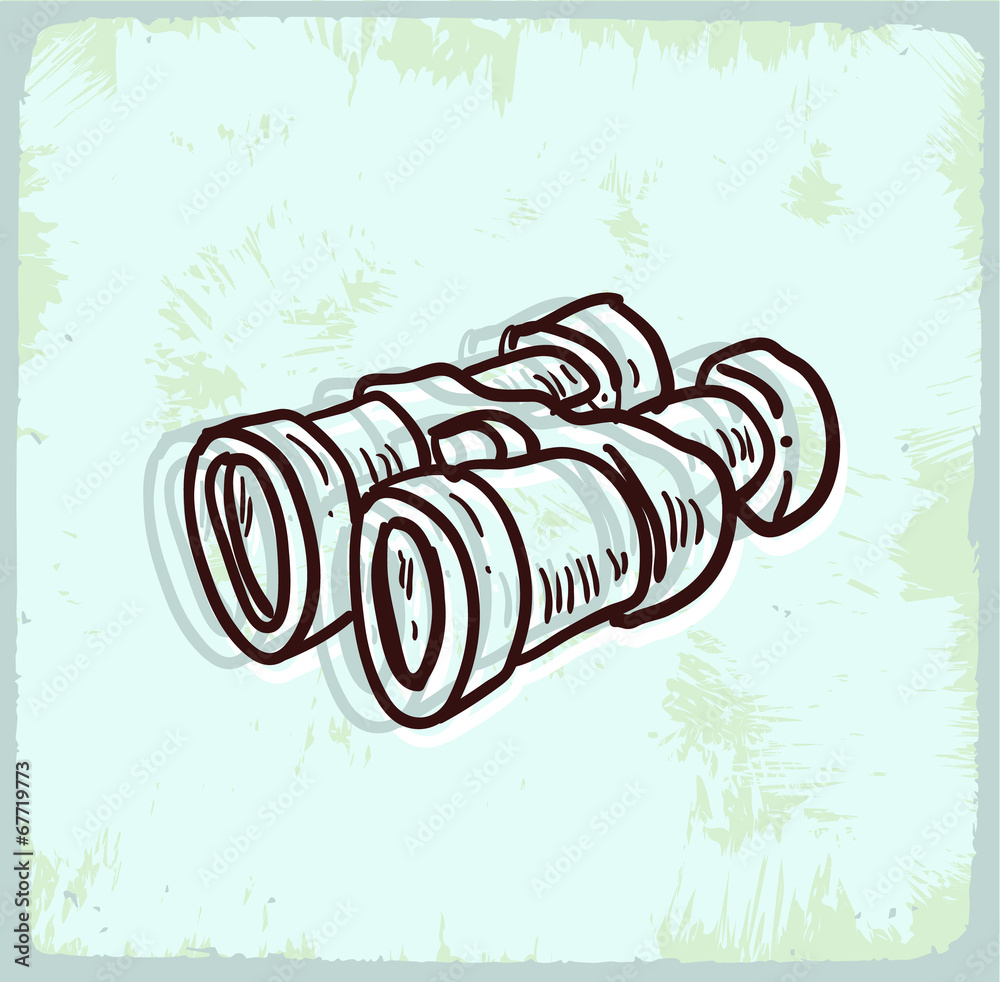 Cartoon binoculars illustration Stock Vector | Adobe Stock
