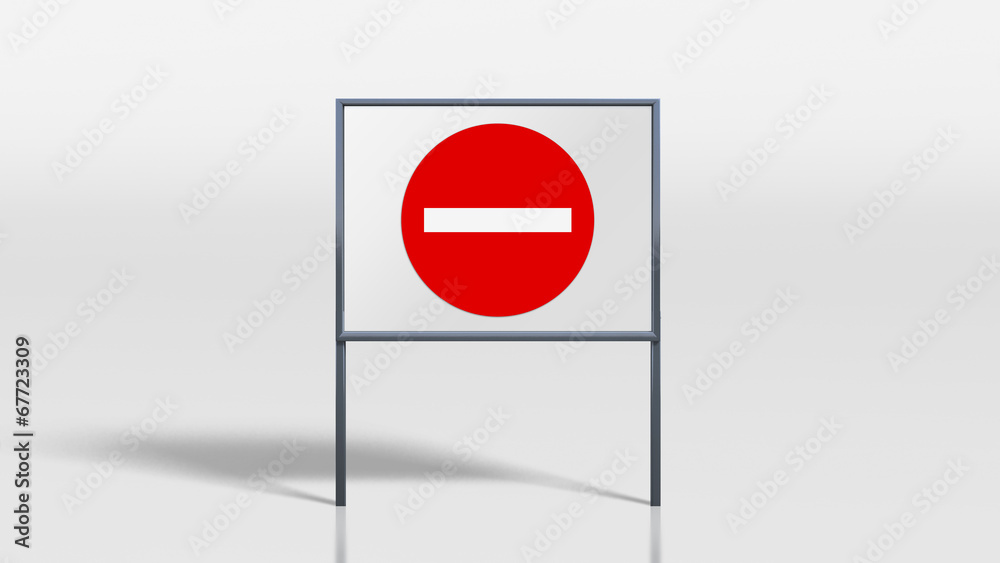 traffic signage stands no entry Stock Illustration | Adobe Stock
