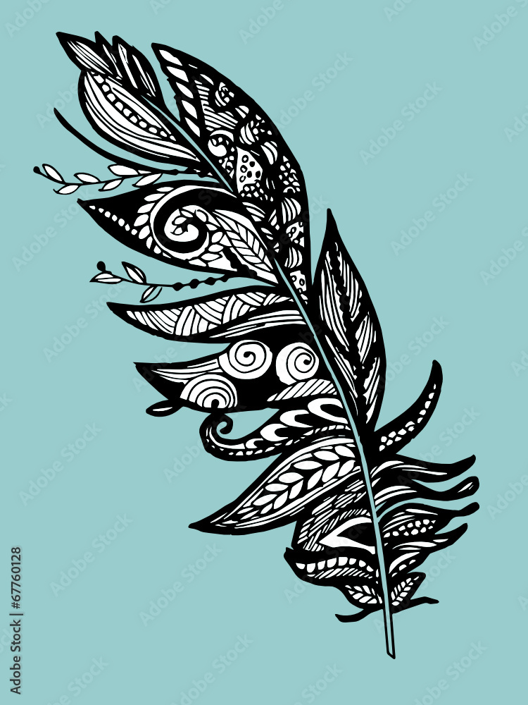 piuma maori tribale Stock Vector | Adobe Stock