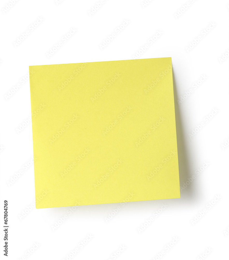 Sticky note isolated on white background with clipping path. Stock ...