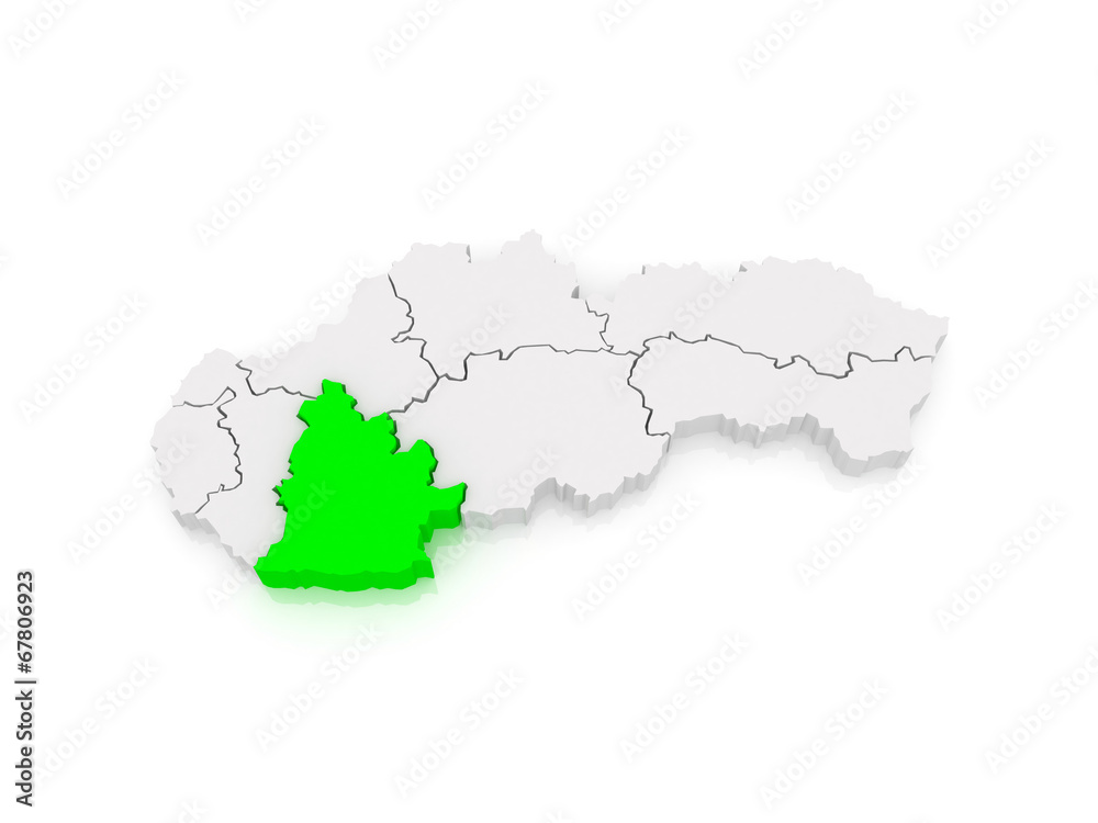 Fototapeta mapa świata dla dzieci Map of Nitra. Slovakia. | Fototapety ...