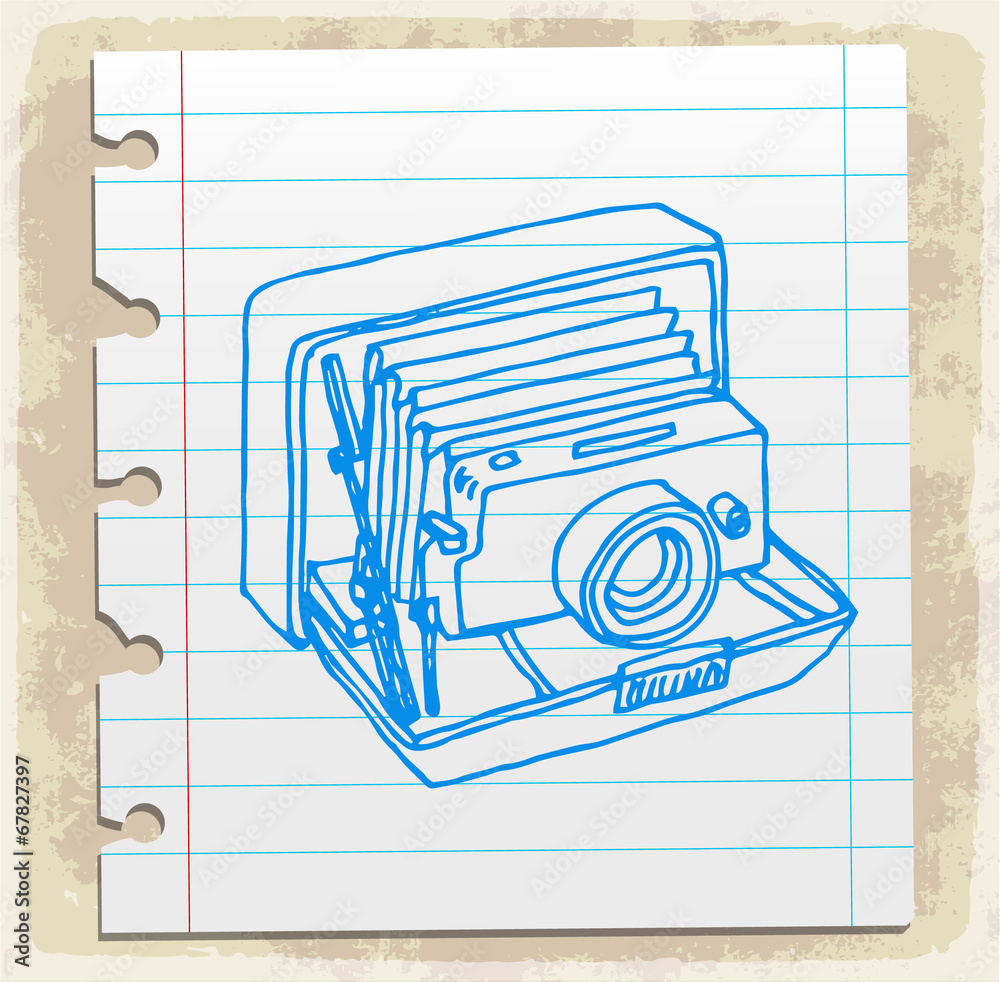 Cartoon old camera, illustration Stock Vector | Adobe Stock