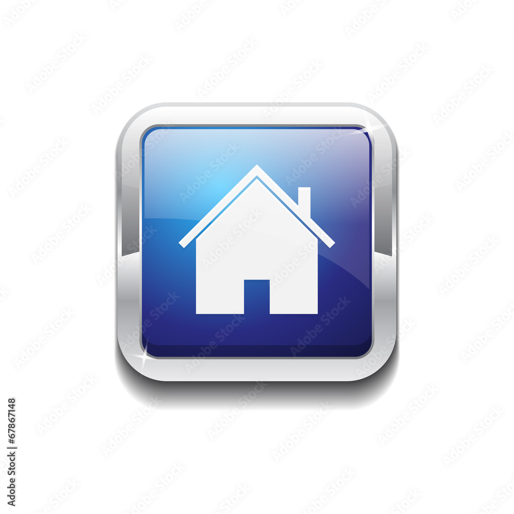 Home Button Icon Blue