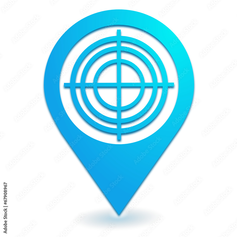 Vecteur Stock diagnostic sur symbole localisation bleu | Adobe Stock