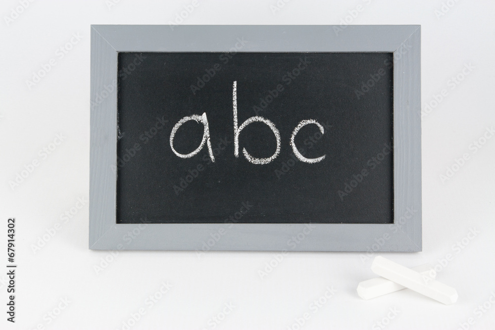 Tabel abc mit Kreide Stock Photo | Adobe Stock