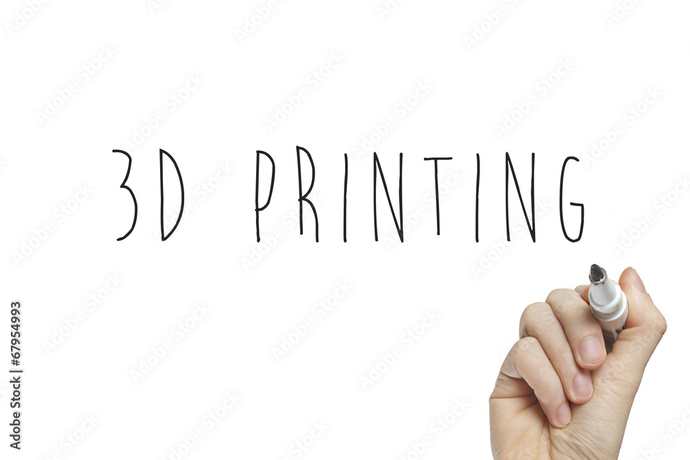 Hand writing 3d printing Stock-Foto | Adobe Stock