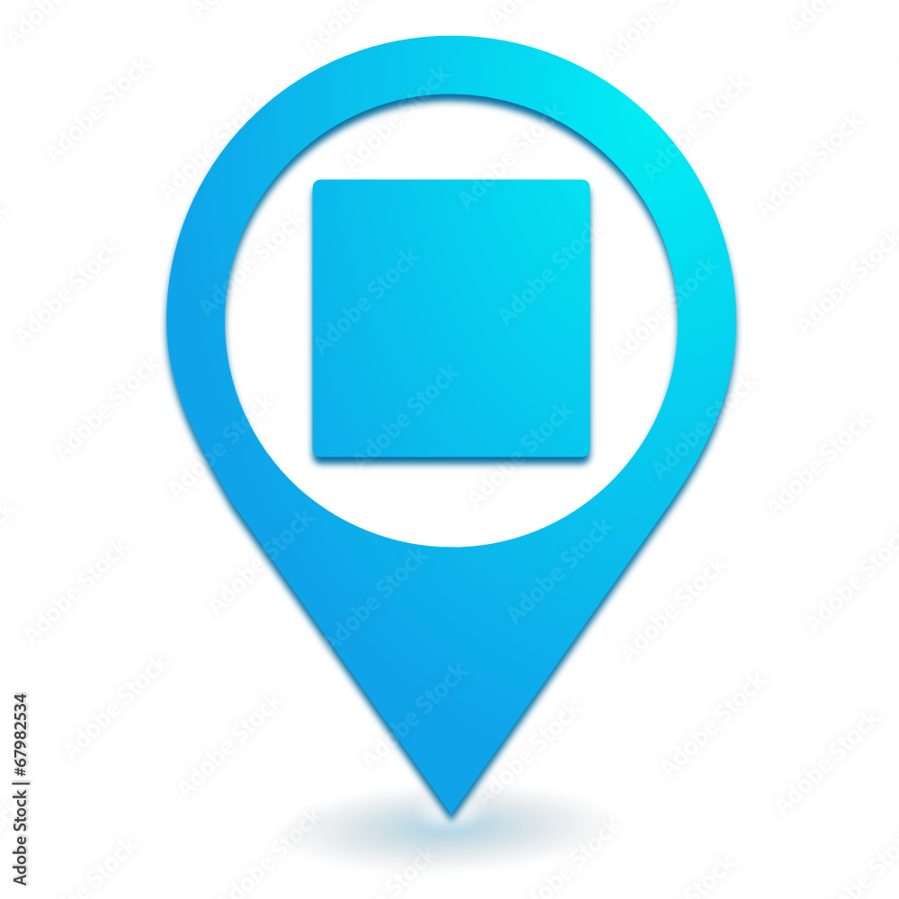 carré sur symbole localisation bleu เวกเตอร์สต็อก | Adobe Stock