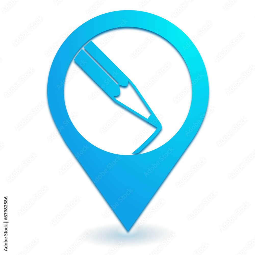 dessiner sur symbole localisation bleu Stock Vector | Adobe Stock