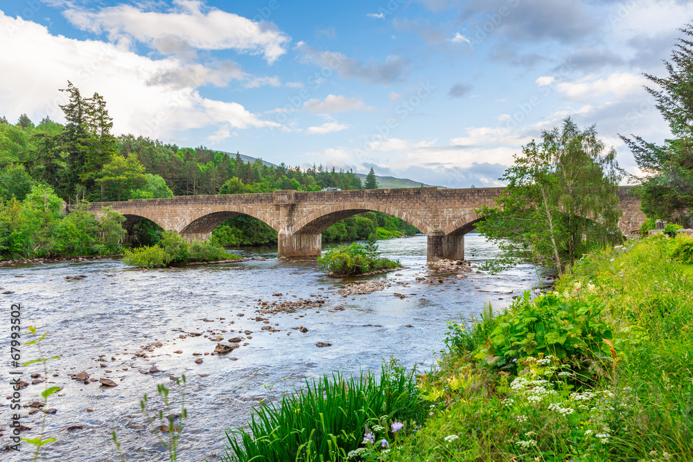 Old Bridge at Ballater #2, Cairngorms NP, Scotland Stock Photo | Adobe ...