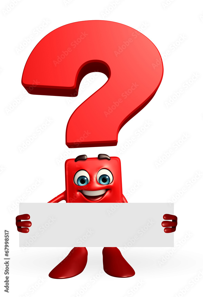 Question Mark character with presenting pose Stock Illustration | Adobe ...