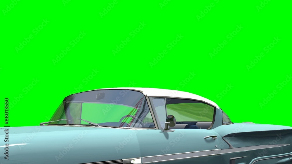 Oldtimer Car driving animation - green screen Stock Video | Adobe Stock