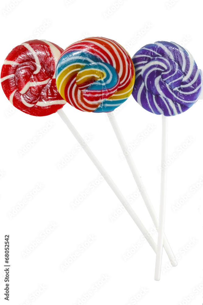Colorful spiral lollipop Stock Photo | Adobe Stock