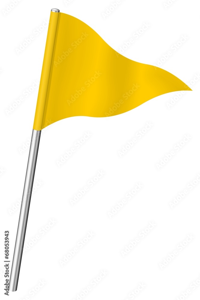 Drapeau de signalisation jaune Stock Illustration | Adobe Stock
