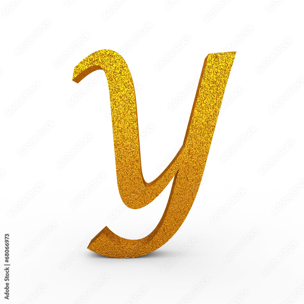 3d "Y" Gold Letter with Bump - isolated Stock Illustration | Adobe Stock