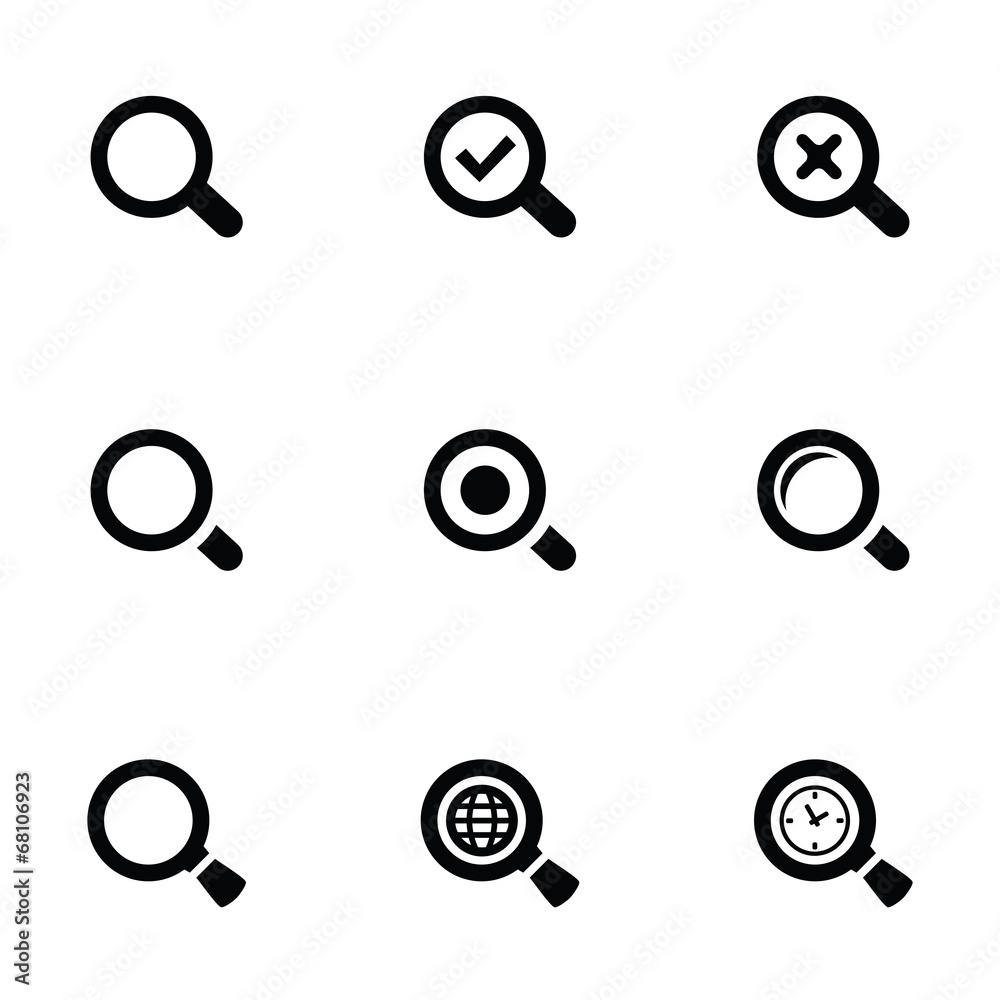 search icons set Stock Vector | Adobe Stock