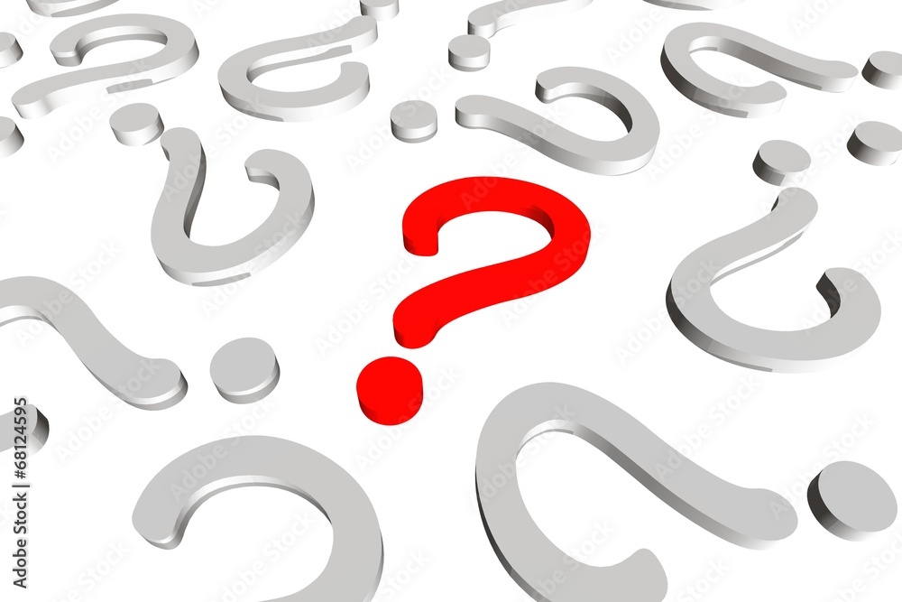 Fragezeichen rot liegend Stock Illustration | Adobe Stock