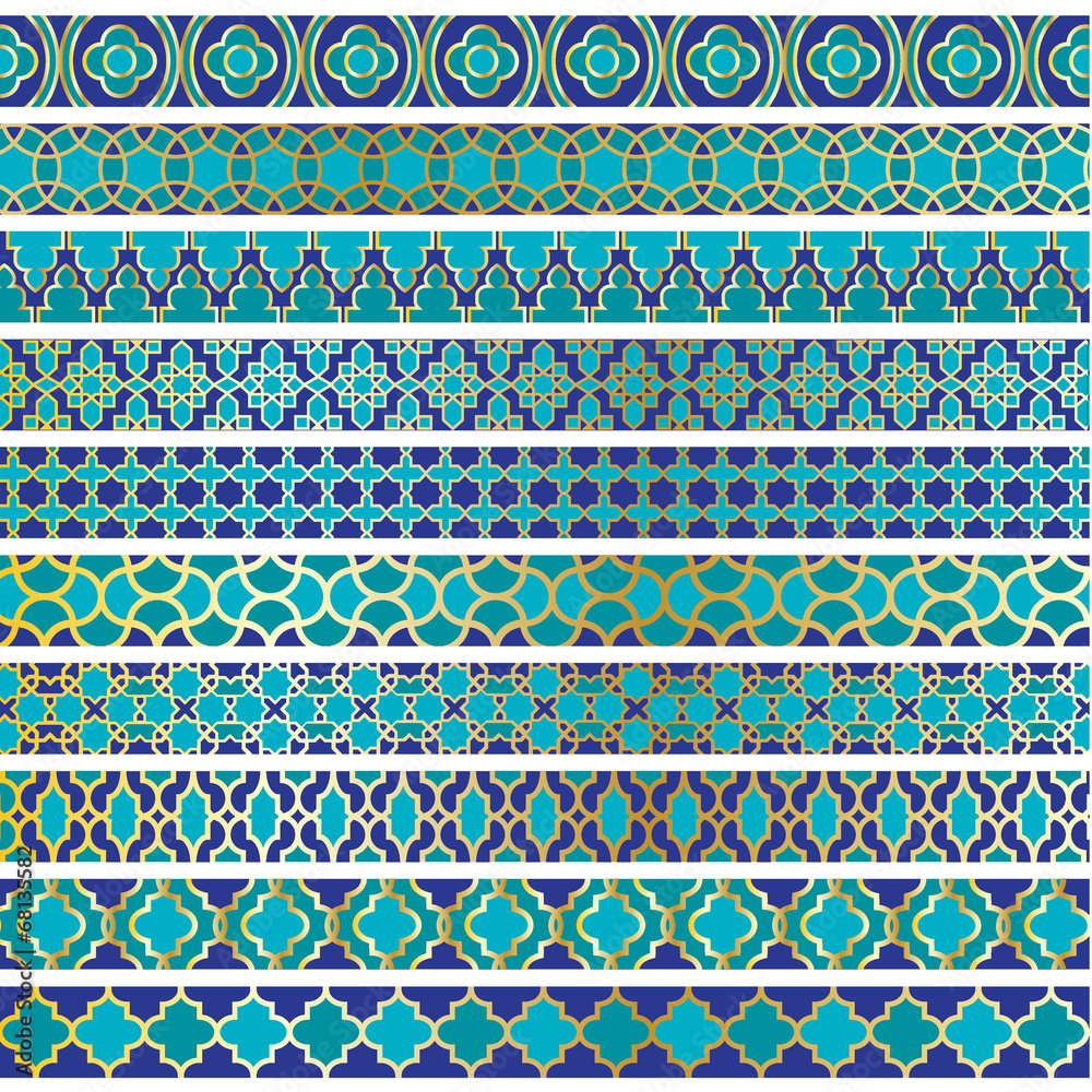 Moroccan Border Patterns Stock Illustration | Adobe Stock