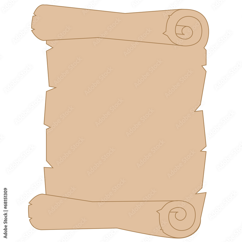 Blank Map Scroll Stock Vector | Adobe Stock