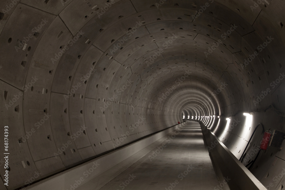 Subway tunnel under construction of the north south subway line Stock ...